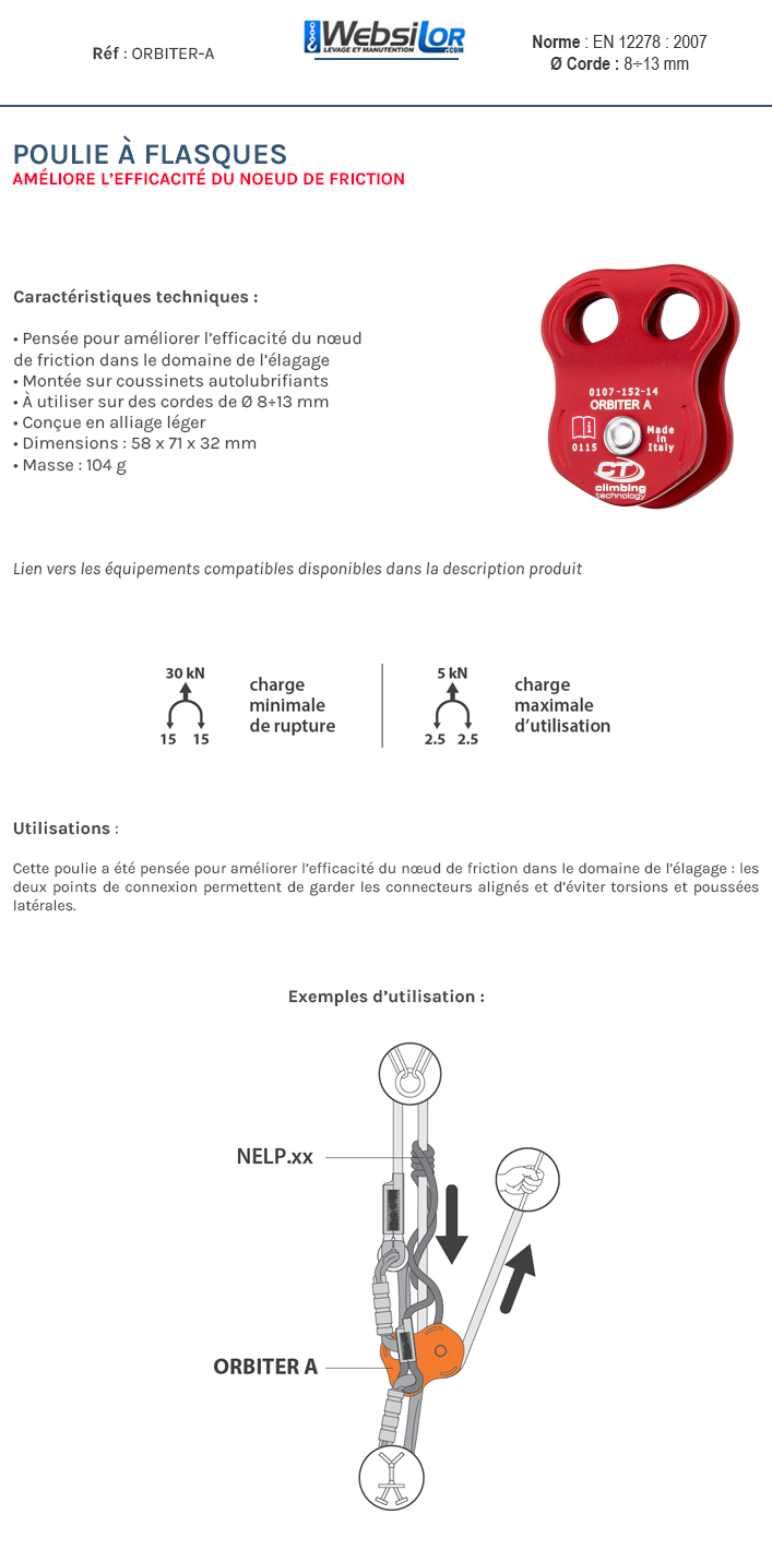 Poulie à flasques - Websilor.com